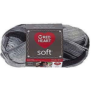 Red Heart Soft Yarn, Greyscale (E728.9931)