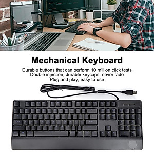 Goshyda Wired Gaming Keyboard,PC 104 Keys Mechanical Keyboard Durable USB Gaming Keyboard with Colorful Backlight,for Computer Notebook