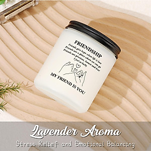 Friendship Gifts for Women Gift for Best Friends Bestie Gifts Friendship Candles for Women Friends Work Besties Gifts for Women Christmas Scented Candles Lavender