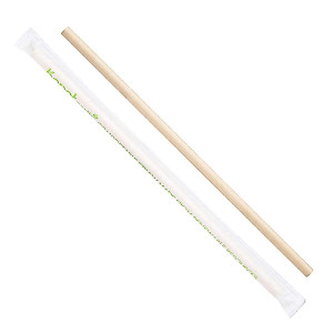Karat Earth 10.25" Giant Paper Straw, Paper Wrapped - Kraft (1,200 ct)