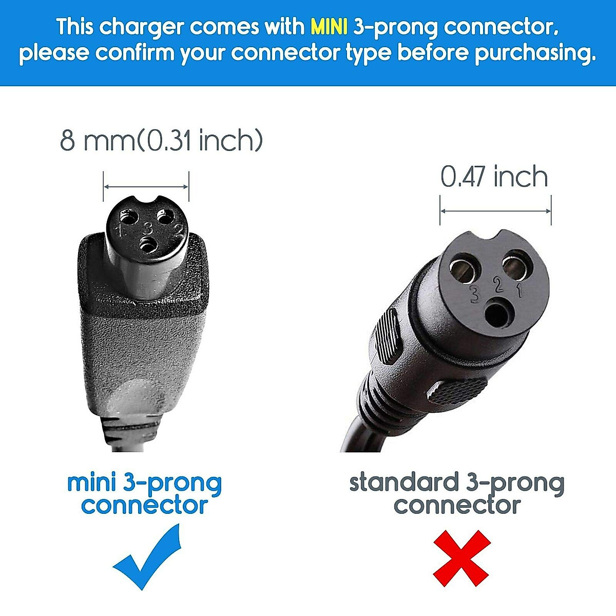 UpBright 3-Pin 36V 1A AC/DC Adapter Compatible with Qili QCF3601P1A100 W151550590140 Hon-Kwang HK-AD-360U100-US W15155059014 QL-09005-B3601500F Razor Hovertrax 2.0 SWAGWAY X1 Scooter Battery Charger
