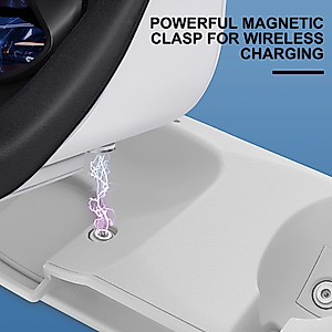 VR Charging Dock for Oculus Quest 2/Meta Quest 2, VR Headset Charging Stand for Quest 2,Charging Station with LED Light,2 Rechargeable Batteries, and USB-C Charger Cable