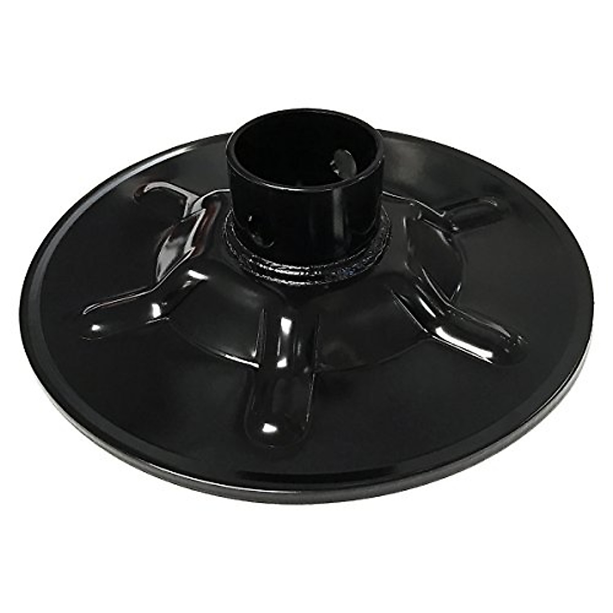 Lippert Hall Effect Ground Control 3.0 Rear Jack Footpad, 9" Diameter, Fits 2" I.D. Tube, Strong Black Powder-Coated Steel Construction, Easy Installation - 377962