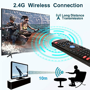 Air Mouse Remote, with Voice MX3 Pro 2.4G Android Box Remote with Mini Wireless Keyboard, Compatible for Android TV/Box/IPTV/Android Projector