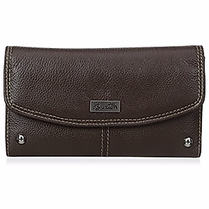 Buxton Women's Westcott Checkbook Clutch, Brown, One Size