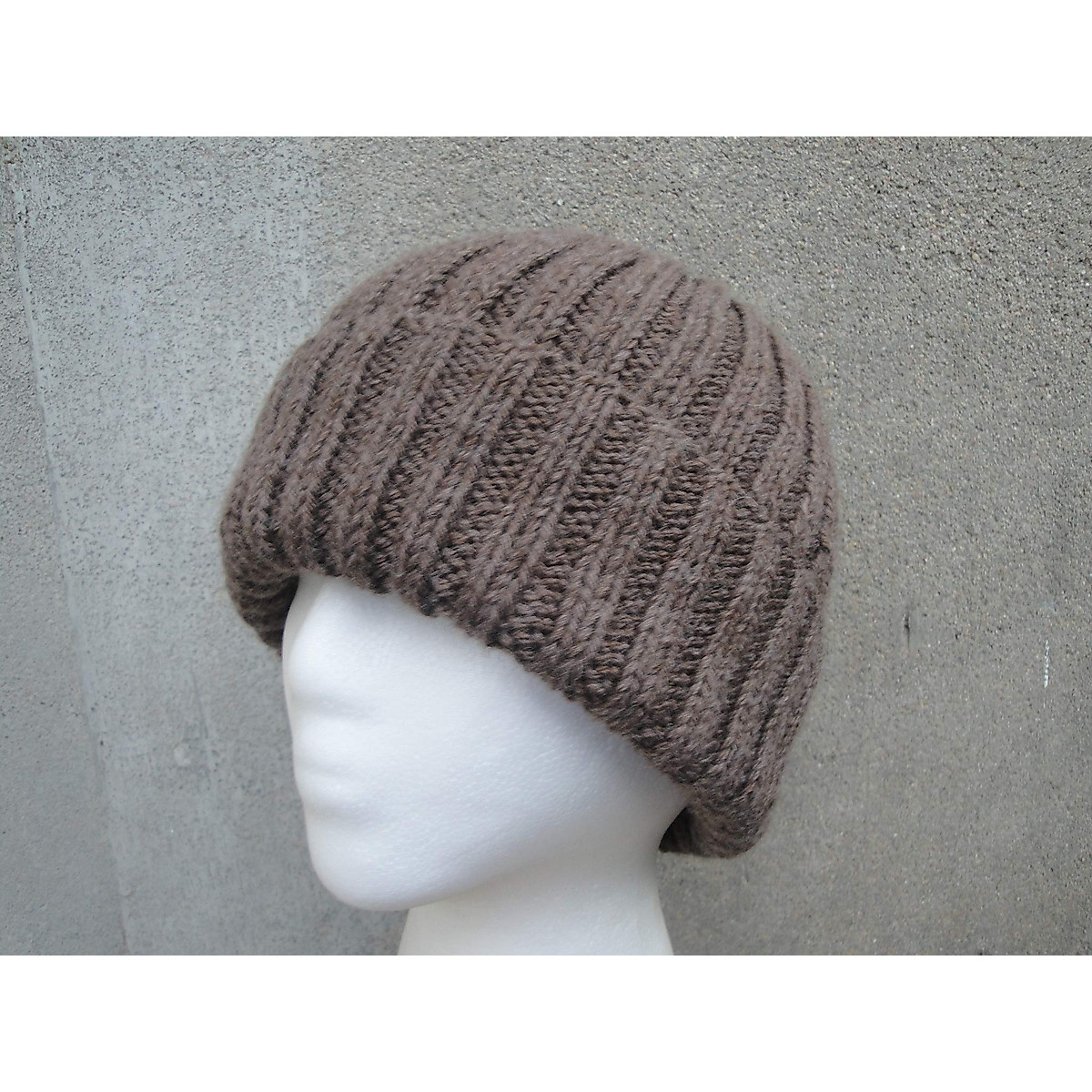 Beanie Hat, Wool Blend, Men Women Teens, Hand Knit Wool Acrylic, Ribbed Toque Watch Cap