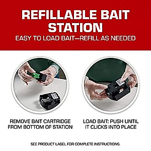 Tomcat Mouse Killer Child & Dog Resistant, Refillable Station for Indoor and Outdoor, 1 Station and 4 Poison Block Refills