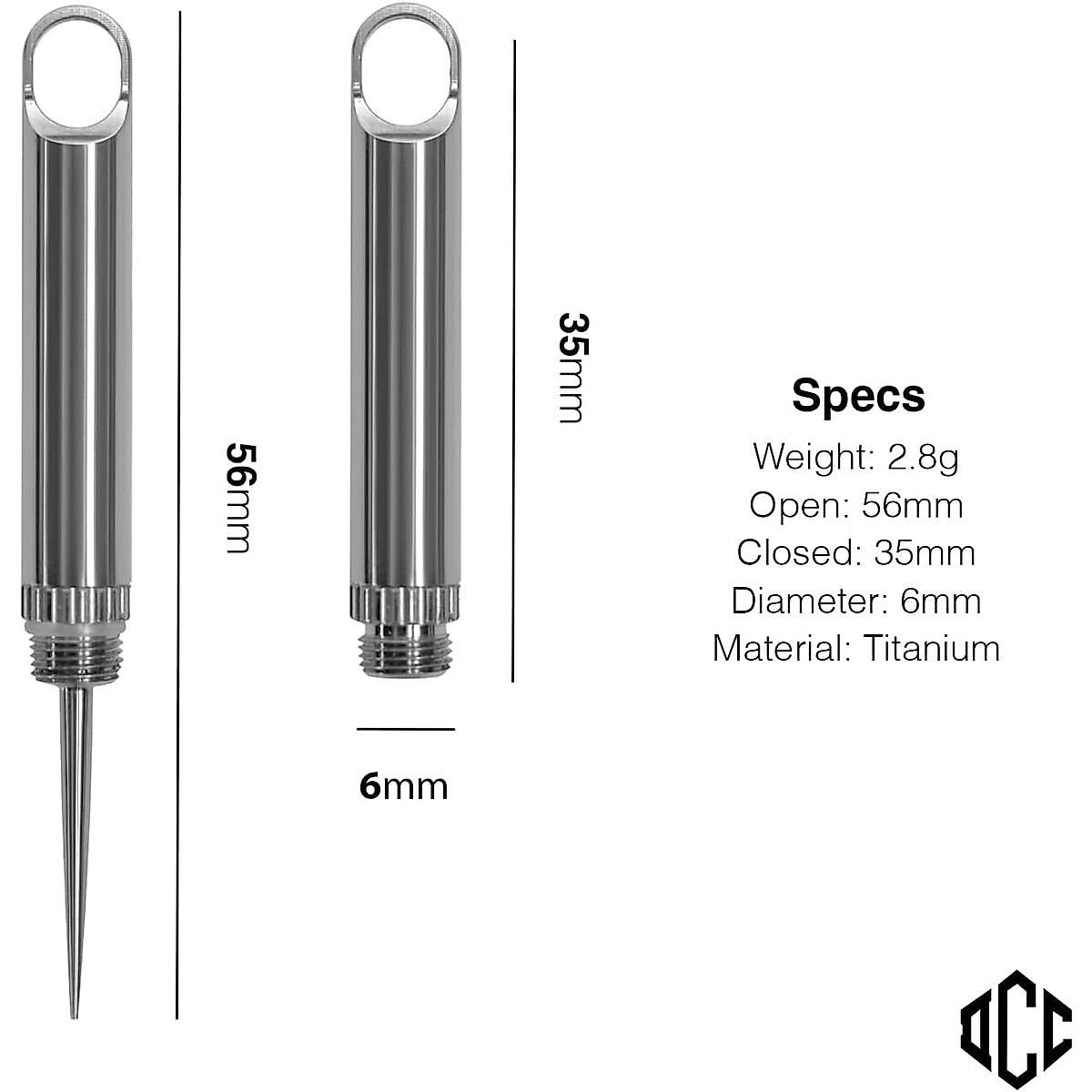 The TiPick - World's Smallest Titanium Toothpick | EDC Keychain Tool Camping Toothpick | Outdoor Concealable Micro Toothpick with Protective Case Holder (2 PACK)