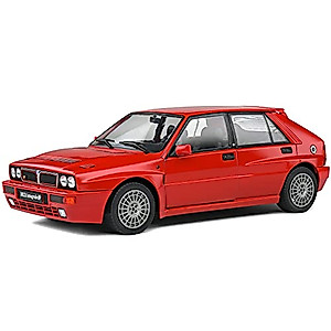 1991 Lancia Delta HF Integrale Rosso Corsa Red 1/18 Diecast Model Car by Solido S1807801