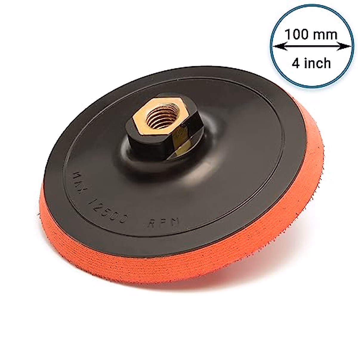 Glass Polish 12603 Rotary Backing Pad forr Sanding or Polishing Ø 4 inch - Thread : 5/8"-11