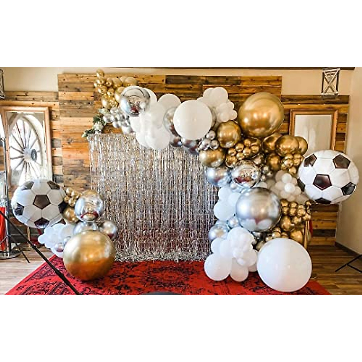 5 pcs Silver Chrome Balloons 36 inch Thick Latex Metallic Balloon for Birthday Party Decorations Bridal Shower Engagement Wedding Anniversary Christmas Party (Silver)