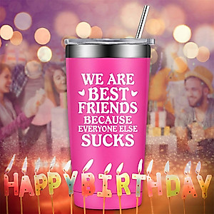 Fufendio Gifts for Women Friends - Best Friend Birthday Gifts for Women - Friendship Gifts, Valentines Day Gifts for Friend Female - Insulated Coffee Mug Tumbler Cup