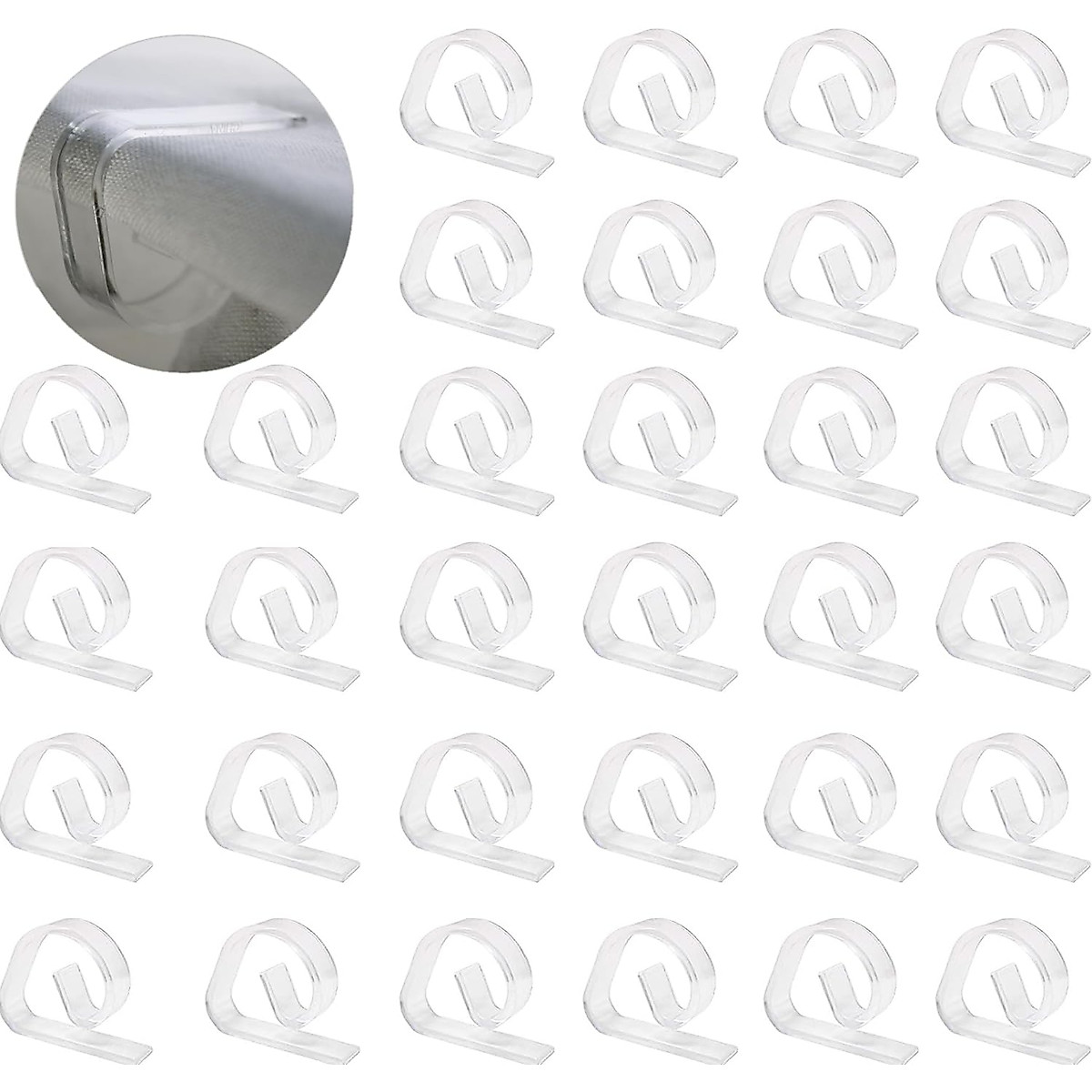 Clear Plastic Tablecloth Clips – Picnicking Accessory - Set of 72