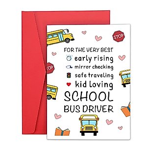 School Bus Driver Appreciation Gifts Bulk Bus Driver Gifts for Women Men Thank You Bus Driver Cards Christmas Stocking Stuffers for Adult Last Day of School Gift Bus Driver End of Year Gift Retirement