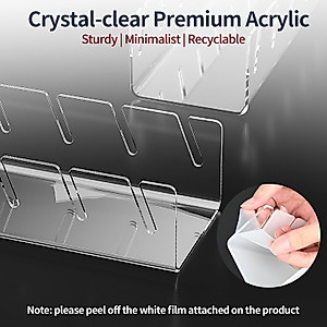 GoMaihe Hat Organizer for Baseball Caps: 2-pack Acrylic Hat Display Stand for Closet - Clear Cap Storage Holder for Ball Cap, Golf Cap, Trucker Hat - Install-free | Easy Grab | Minimalist