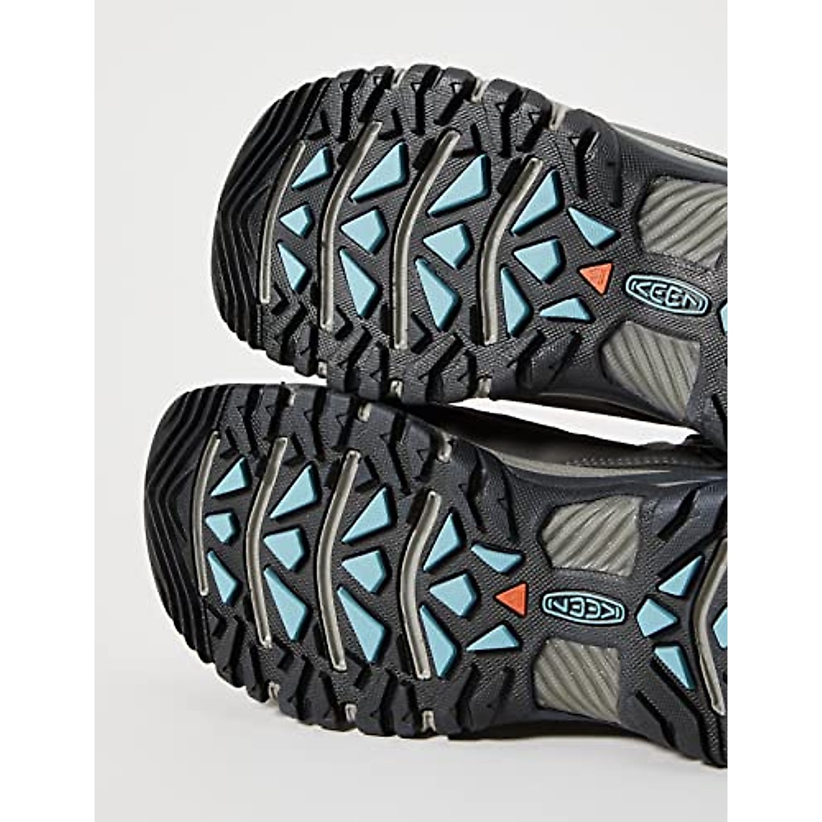 KEEN Women's Targhee 3 Mid Height Waterproof Hiking Boots, Magnet/Atlantic Blue, 9