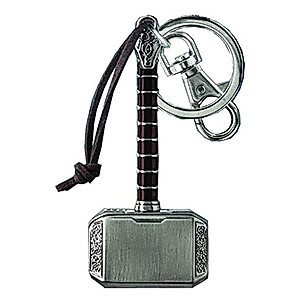 Marvel Comics Avengers Thor's Hammer Pewter Keychain Key Ring With Clip