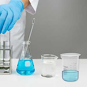 ADAMAS-BETA 1000ml Low Form Glass Beaker with 150mm Watch Glass Beaker Cover for Laboratory,Teaching,Science