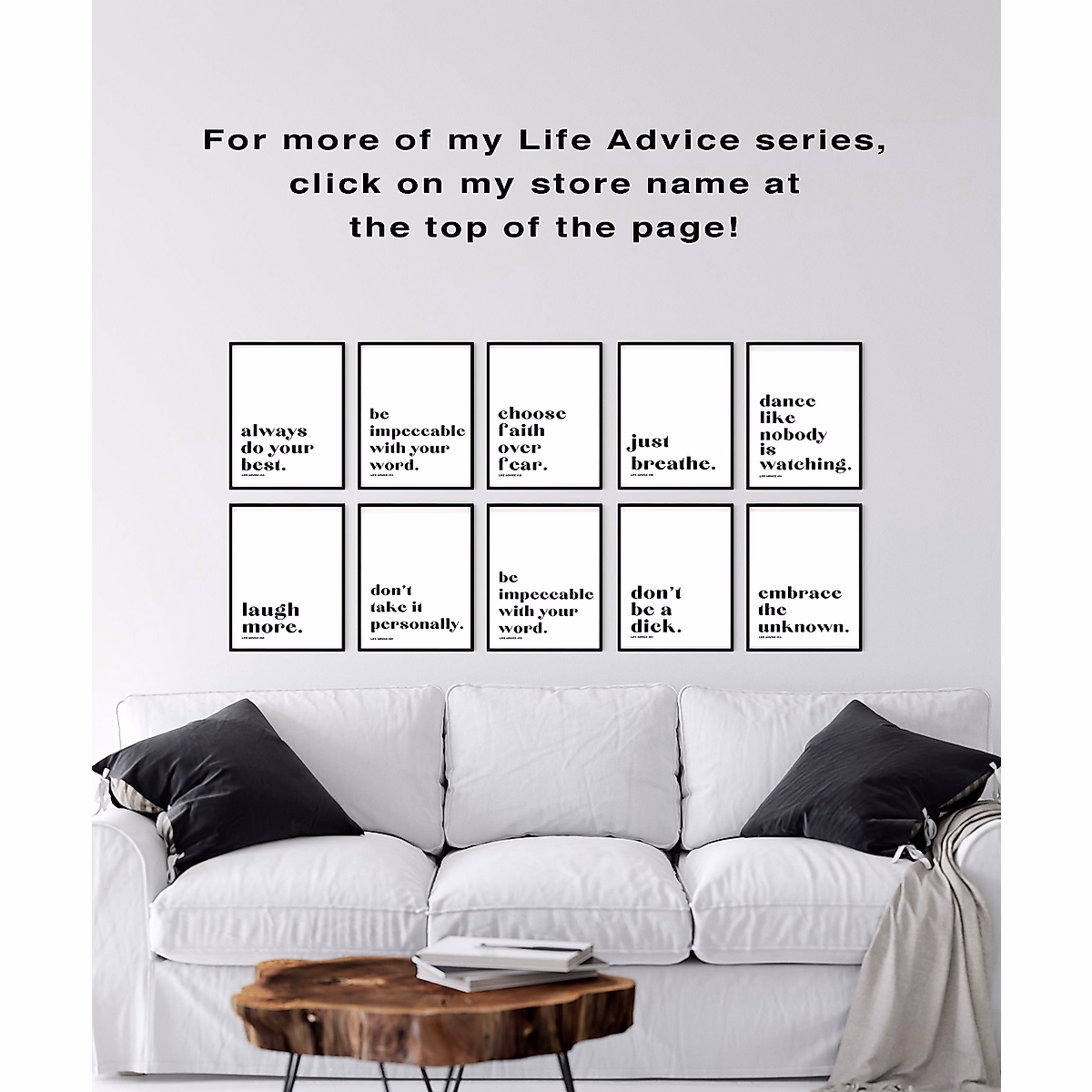 Motivational Wall Art - 8x10" UNFRAMED Print -"Dance Like Nobody Is Watching" - Inspirational Wall Decor - Black & White Typography, Inspiring Quotes Wall Decor, Motivational Posters