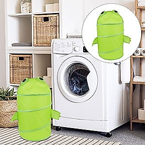 Mesh Laundry Hamper: animal storage basket Frog Design Collapsible Laundry Basket Easy to Open and Fold Flat for Storage Toy and Dirty laundry bucket Clothes cotton laundry basket