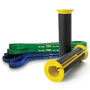 TRX Training Bandit Kit, Home Workout Resistance Band Set with Strength-Training Resistance Bands and Universal-Fit Handles for Exercise Bands