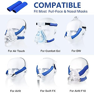 16 Pack Headgear Strap Covers, Universal and Reusable CPAP Strap Covers, Soft-Fleece Strap Pads for Reduce Red Marks, Great Value Kit Supplies by Medihealer