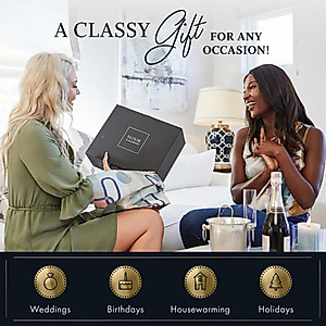 ELIXIR GLASSWARE Crystal Champagne Flutes – Elegant Champagne Glasses, Hand Blown – Set of 2 Modern Champagne Flutes – Gift for Wedding, Anniversary, Christmas – 5oz, Clear