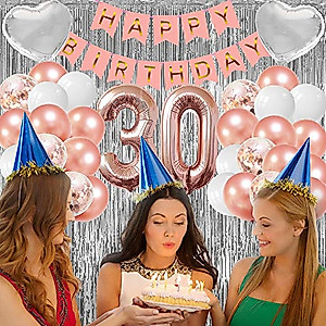 30th Birthday Decorations for Her Rose Gold 30 Balloons Birthday Party Decorations For Women