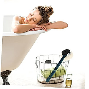 minkissy Bath Ball Bath Brush Bath Scrubber for Body Shower Brush for Body Bath loofah Bath Sponge Back Scrubber Dual- Sided Shower Brush Back Scrubber with Handle Mesh Shampoo Brush 2 in 1
