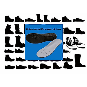 Shoe Insoles, Memory Foam Insoles, Providing Excellent Shock Absorption and Cushioning for Feet Relief, Comfortable Insoles for Men and Women for Everyday Use, L [US M: 8-12/W: 10-15] Black