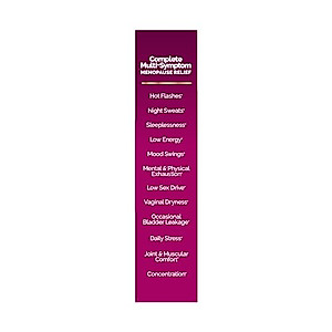 Estroven Complete Multi-Symptom Menopause Supplement for Women, 28 Ct., Clinically Proven Ingredient Provide Menopause Relief & Night Sweats & Hot Flash Relief, Drug-Free & Non-GMO