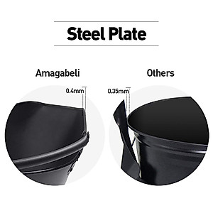 AMAGABELI GARDEN & HOME Ash Bucket for Fireplace Assembled Pellet Stove Indoor and Outdoor Hot Ashes Carrier Container Black Fireside Fuel Can Sturdy Fire Place Burning Wood Holder Hearth Tools