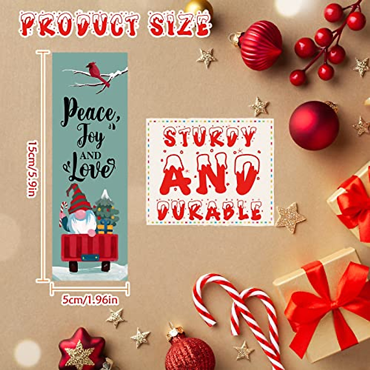 YoeeJob 120pcs Christmas Bookmarks Bulk for Women/Men/Kids, Xmas Tree Snowman Santa Reindeer Claus Bookmark for Book Lovers, Christmas Gift for Students, Holiday Party Favors