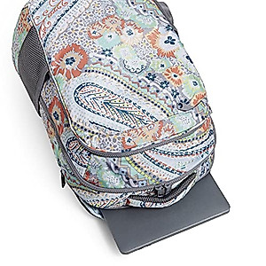 Vera Bradley Women's Recycled Lighten Up Reactive Grand Backpack, Citrus Paisley, One Size