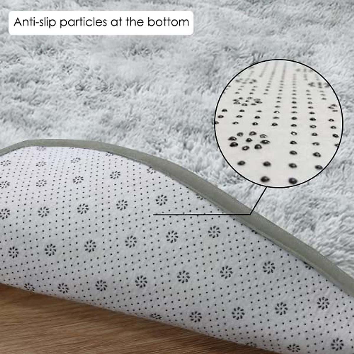 GumoHK 4x4 Soft Grey Round Rug for Bedroom Modern Fluffy Circle Carpet for Kids Girls Baby Room Indoor Shaggy Plush Circular Nursery Rugs Cute Cozy Area Rugs for Living Room