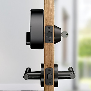 August Smart Lock + Connect Wi-Fi Bridge, Satin Nickel, Works with Alexa, Keyless Home Entry from Anywhere