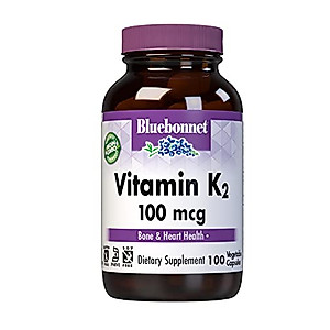 BlueBonnet Vitamin K2 Vegetarian Capsules, 100 Count
