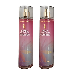 Bath and Body Works Pink Pineapple Sunrise Fine Fragrance Mist - Value Pack Lot of 2 (Pink Pineapple Sunrise)