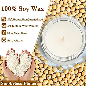 4 Pack Candles for Home Scented, Lavender Candle, Aromatherapy Jar Candles, 28 oz 200 Hour Long Lasting Candles, Scented Candles Gift Set for Women, Perfect for Birthday Gifts