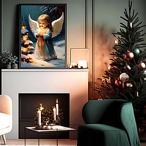 Worihut 5D Diamond Painting Kits for Adults, Angel DIY Full Round Diamond Art with Accessories & Tools,Wall Decoration Crafts for Home Wall Decor 16x20 Inch