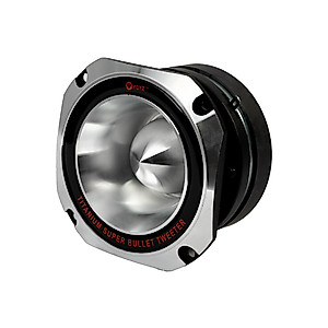 VOYZ Super Tweeter Speaker Titanium Diaphragm 4-8 ohms 500 Watt Super Tweeter 4” Super Horn Heavy Duty Chrome Finish with Crossover Capacitor (1 Pair)