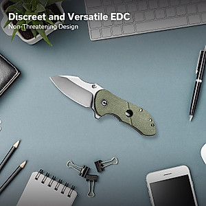 CIVIVI Gordo Folding Pocket Knife for EDC, Small Flipper Knife with 2.51" D2 Blade Micarta Handle, Utility Knife for Men Women Gift C22018C-2