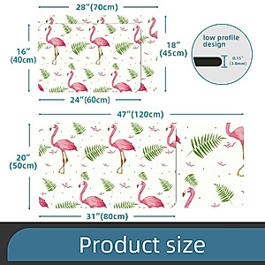 VBFOFBV Bathroom Rugs Absorbent Bath Mats for Bathroom Kitchen Bath Rugs Indoor Outdoor Area Rugs, Flamingo