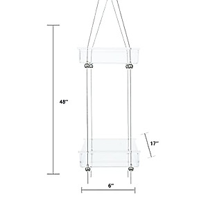 Auyeetek Acrylic Plant Wall Shelf Hanging Window Shelves for Plants Mount Stand Indoor Unique Planter Holder Succulent Herb Garden Artificial Christmas Decor Storage from Ceiling