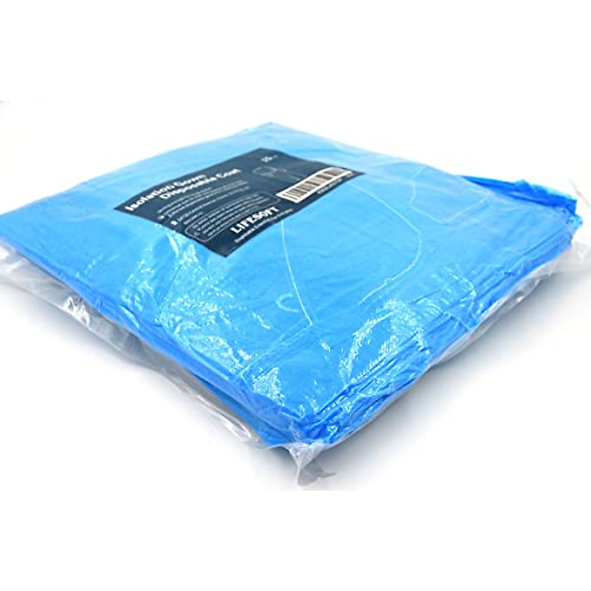 LIFESOFT Disposable Isolation Gown Polypropylene Lab Gowns Knit Cuff ...