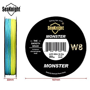 Ochoos W8 300M 8 Strands Fishing Line Braided Wire Multi-Colors 20-100LB Line Salt Water - (Size: 2.0) - Fishing Line