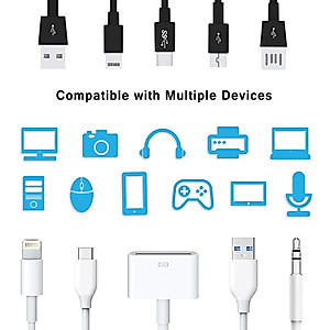 Rancco Cable Protector/Wire Repair/Pets Chew Cable Protector/Headphone Saver, 8 Pc Spiral Cable Strain Relief Cable Wrap Tube Charger Cord Sleeve, USB Date Cable Saver[3.9ft/pc]