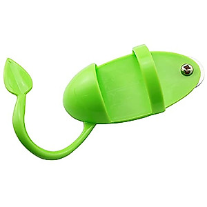 LQ Industrial Cuttlebone Holder Green Plastic Bird Feeding Cup Rack Bird Cage Storage Bowl Stand Parrot Food Holder with Perches for Cockatiels Parakeets Budgies Finches