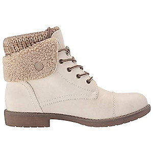 CLIFFS BY WHITE MOUNTAIN Women's Duena Hiking Style Boot, Winter White/Burn/Fab/Fleece, 10 M