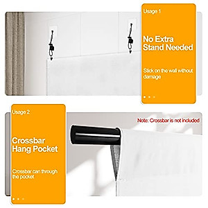 EMART 8.5X10FT White Backdrop Background for Photography, Pure Polyester Backdrop, White Screen Sheet for Photoshoot Background, Photo Booth Studio, YouTube Video, Party Curtain - Wall Mounted